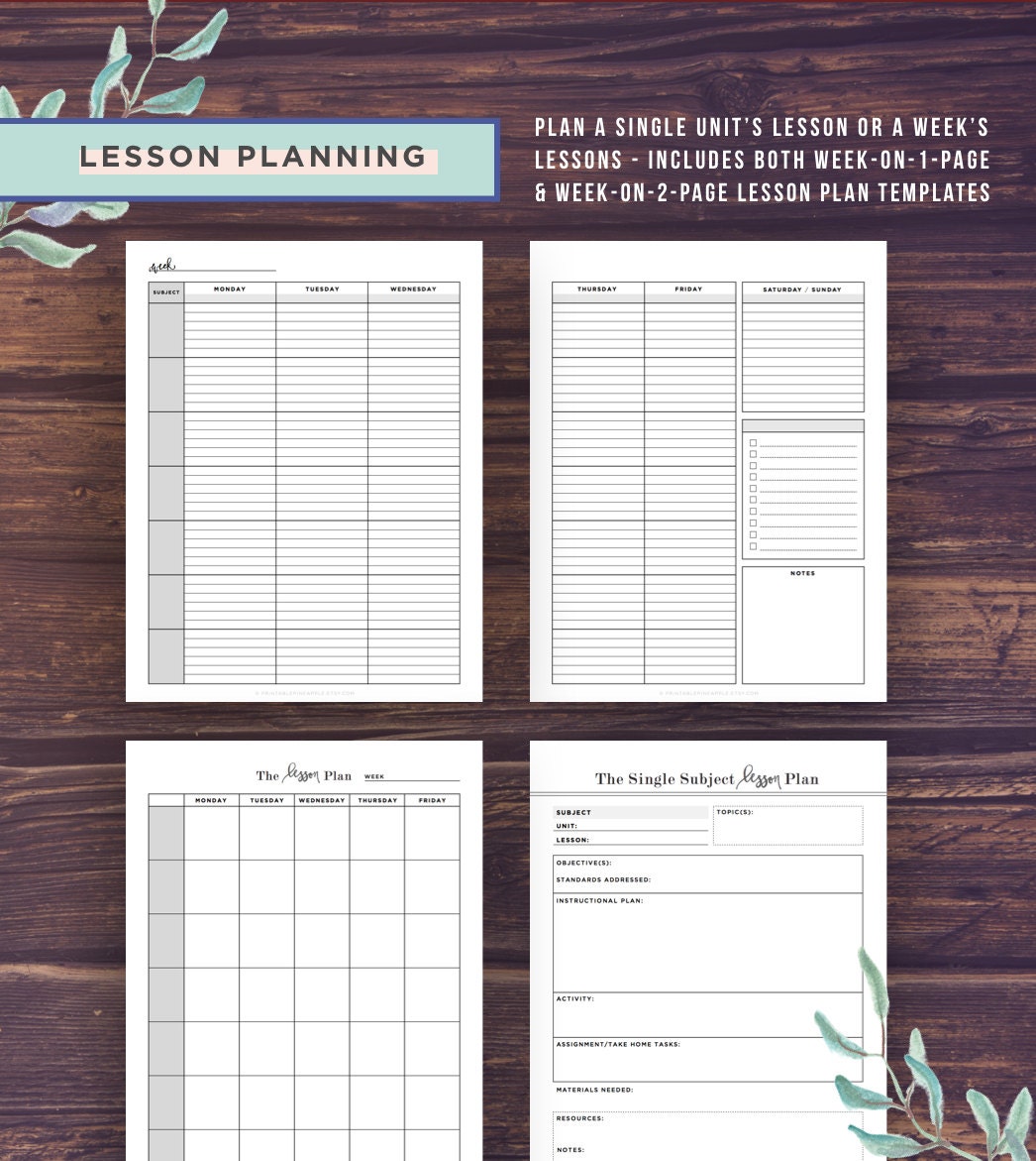 Homeschool Planner Printable School Planner Mom Teacher - Etsy
