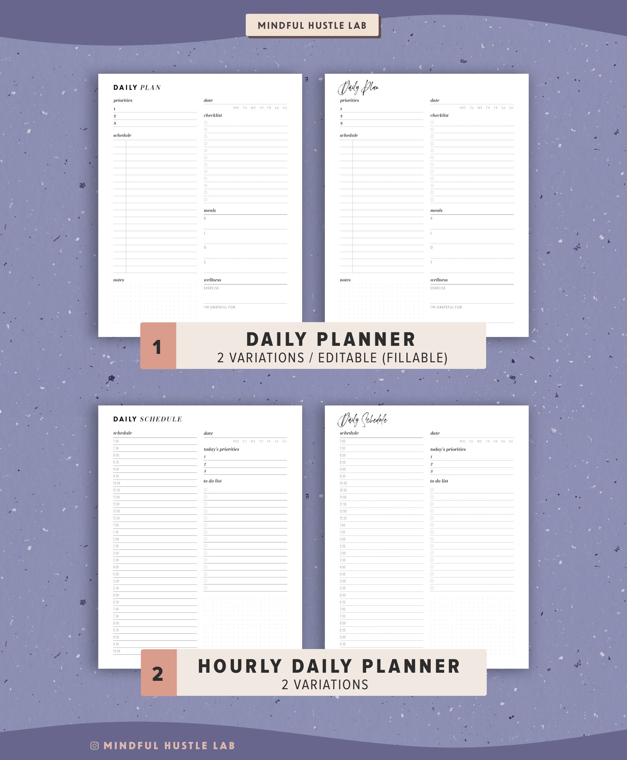 Productivity Planner Printable Daily Weekly Monthly Planner - Etsy UK