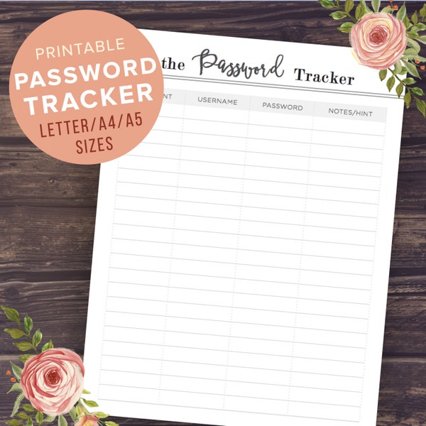 Password Journal - Etsy