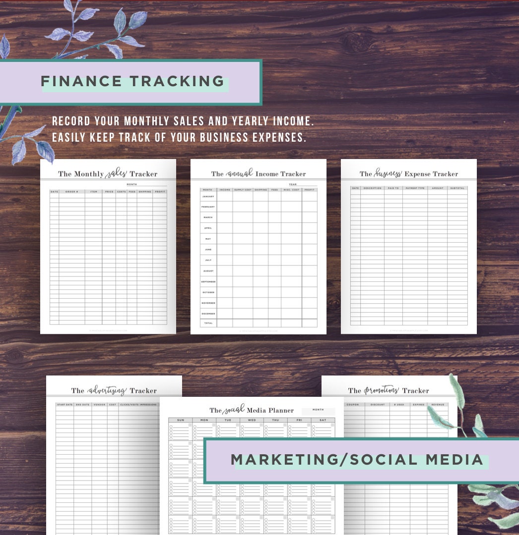 Small Business Planner Printable Etsy Business Organizer | Etsy