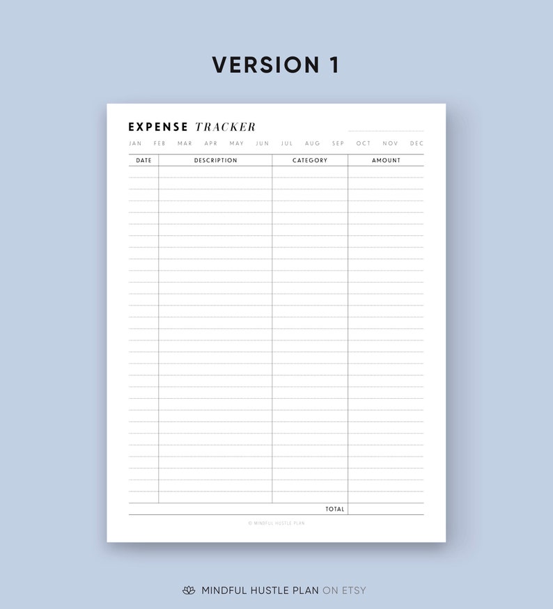 Expense Tracker Printable, Weekly Expenses Planner, Monthly Budget ...