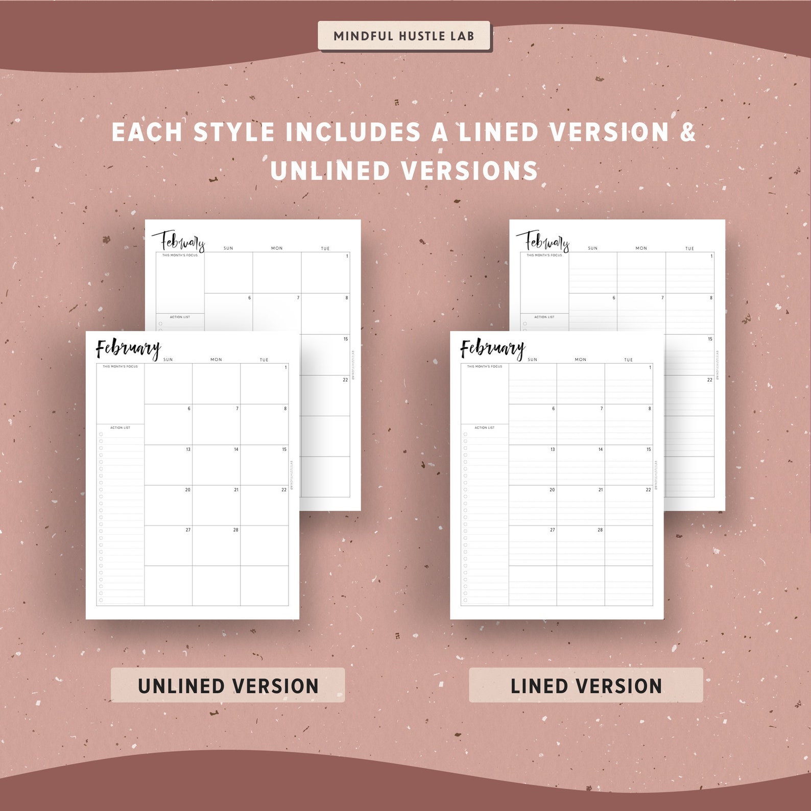 2022 Monthly Planner Printable Half Size A5 Letter Size - Etsy