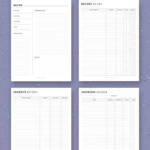 Meal Planner Printable Bundle, Weekly Meal Planner, Grocery List ...