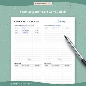 Expense Tracker Printable, Weekly Expenses Planner, Monthly Budget ...