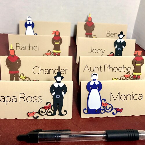 Name Place Cards for Thanksgiving Dinner Turkey Buffet Food - Etsy