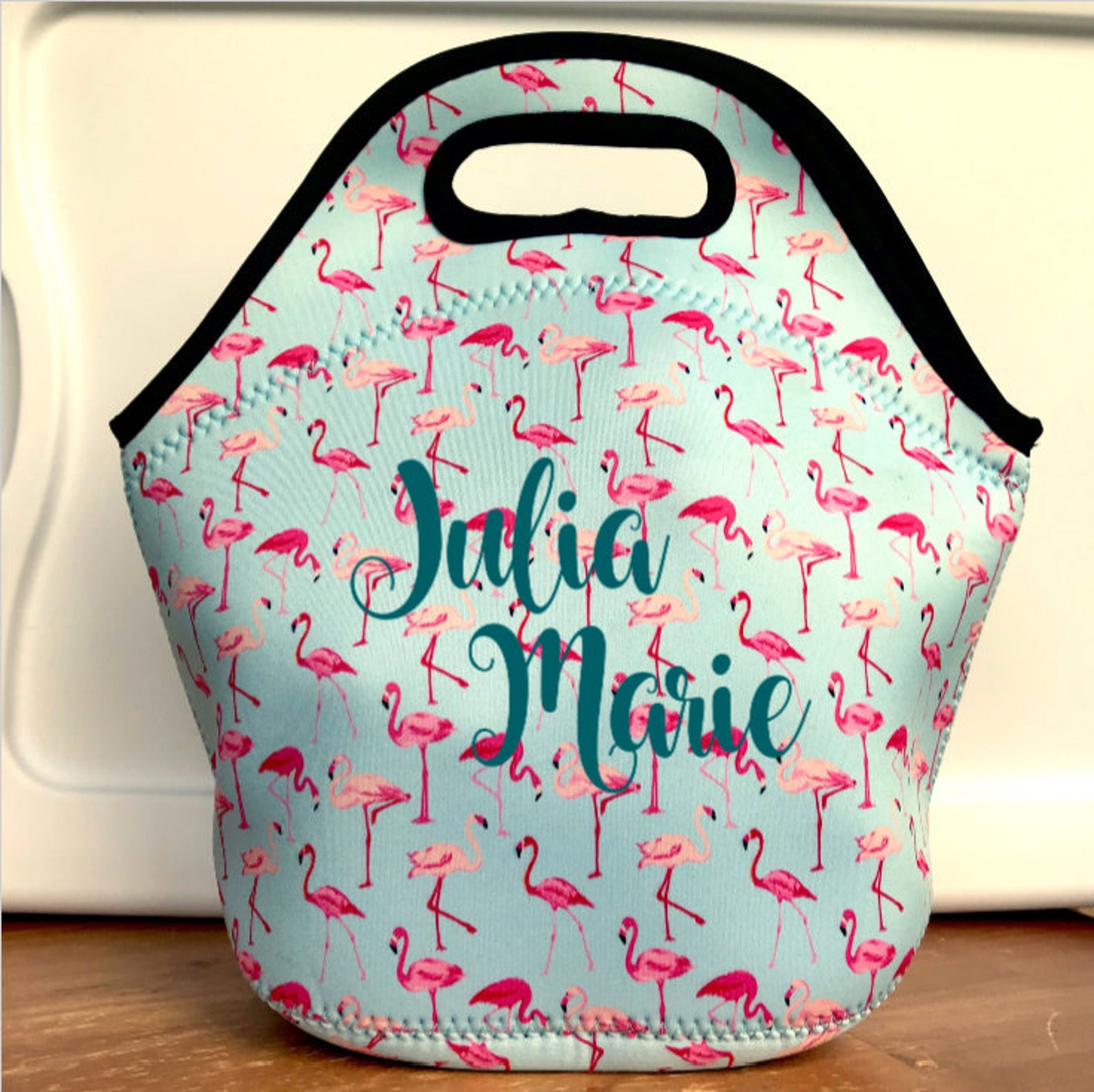 Personalized Flamingo Lunch Tote and Water Bottle Cooler Set - Etsy