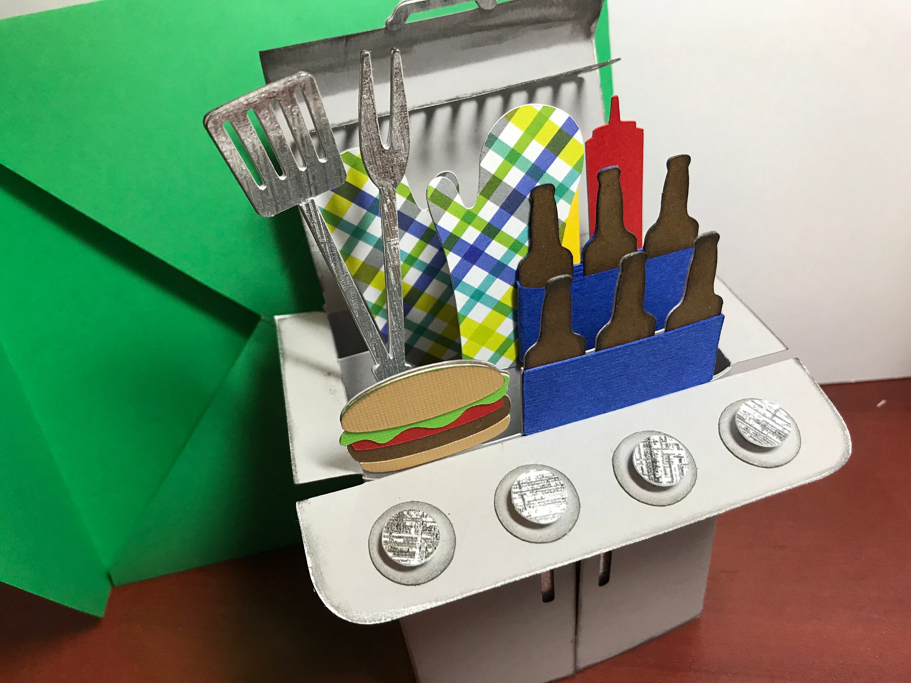 Barbecue Grill Card for Father's Day 3D Pop-up Greeting - Etsy