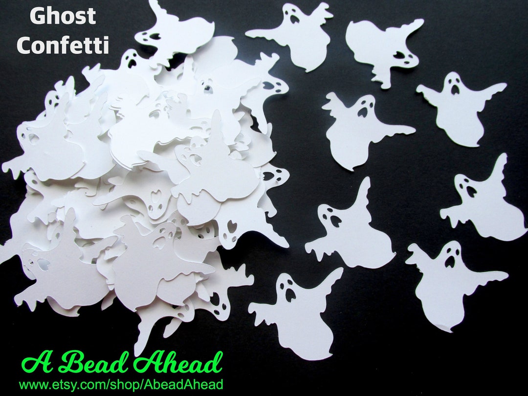 Flying Ghost Confetti for Halloween Decoration, Die Cuts for Evil Table ...