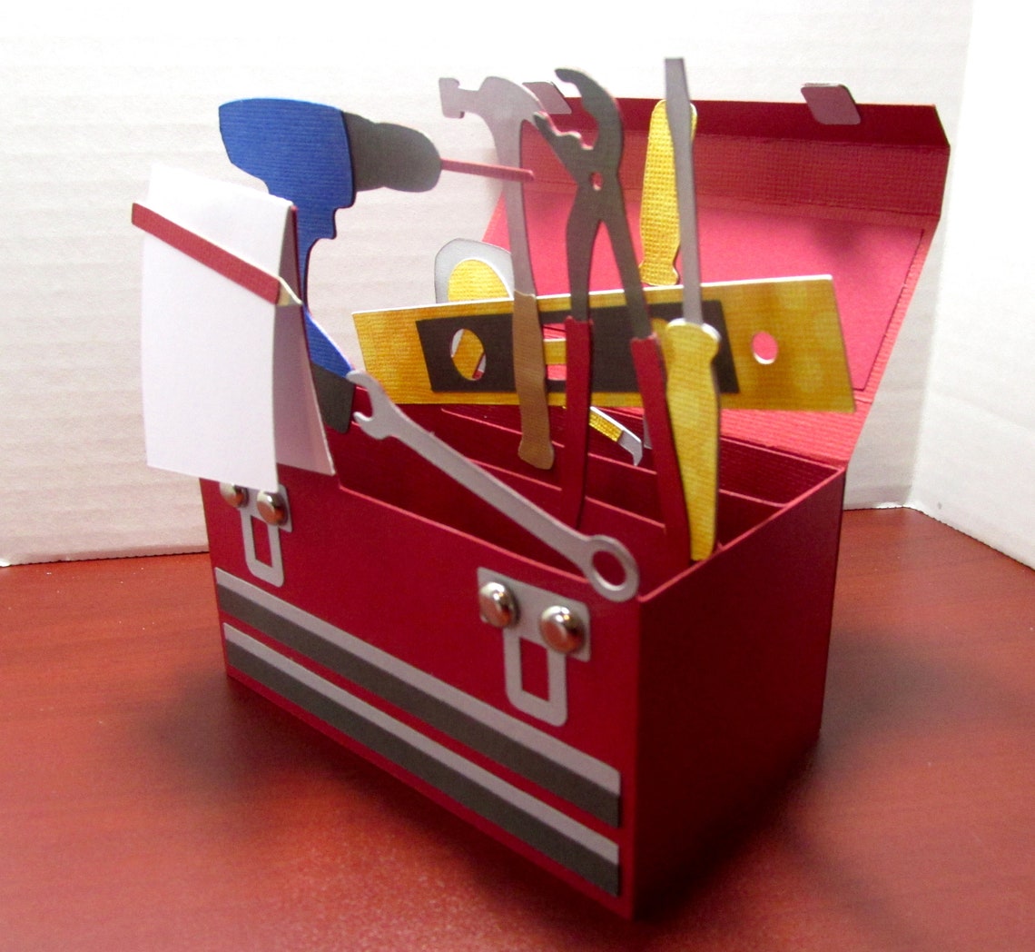 Tool Box Pop up Card for Handymen Unique Personalized Card | Etsy