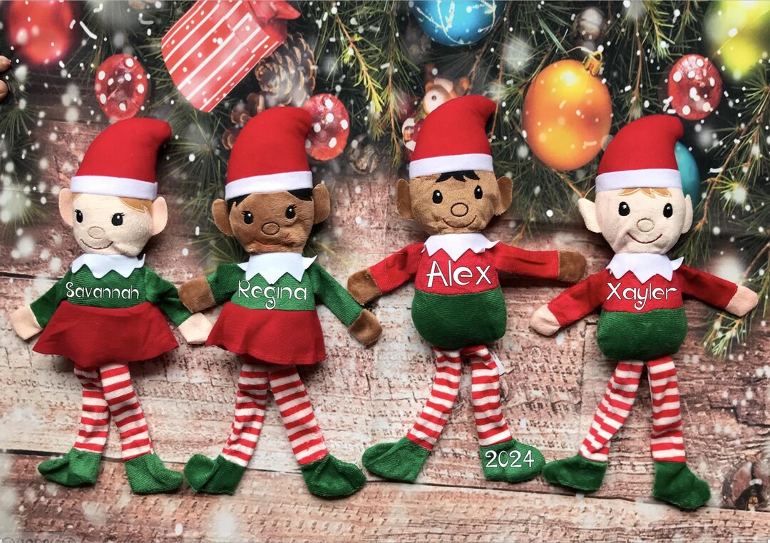 Personalized Stuffed Elf Doll, Soft and Cuddly, Toy, Stocking Stuffer ...