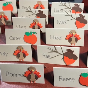 Fun Personalized Name Place Cards for Thanksgiving Dinner Table - Etsy