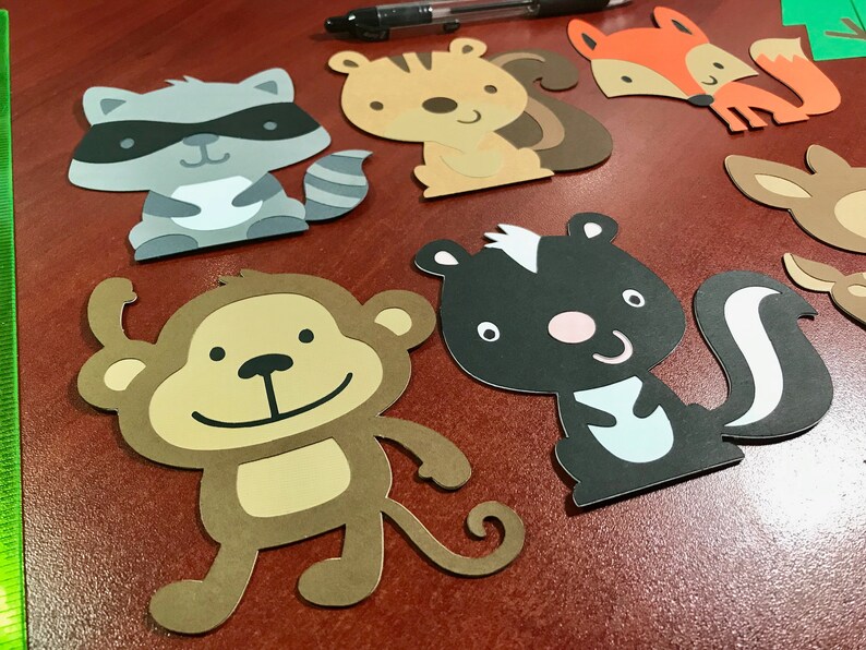 Woodland Critter Die Cuts for Decoration Handmade Layered Cut - Etsy