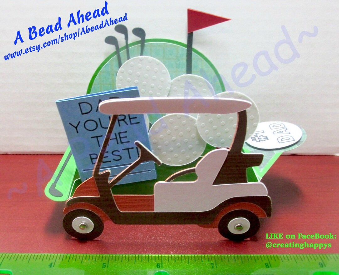 Custom Pop up Golf Father's Day Card, 3D Look, Super Cute! - Etsy
