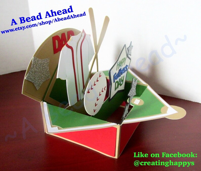 Baseball Pop up Card for Birthday, Fun for Father's Day - Etsy
