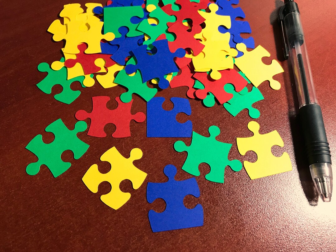Puzzle Piece Confetti, Autism Awareness Table Scatter, Birthday Party ...