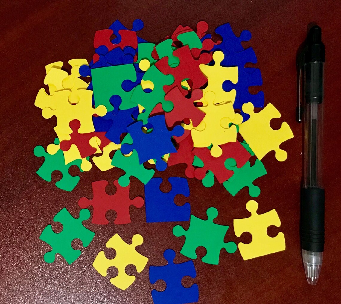 Puzzle Piece Confetti, Autism Awareness Table Scatter, Birthday Party ...