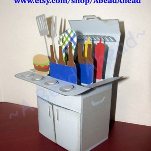 Barbecue Grill Card for Father's Day, 3D Pop-up Greeting Card for Dads ...