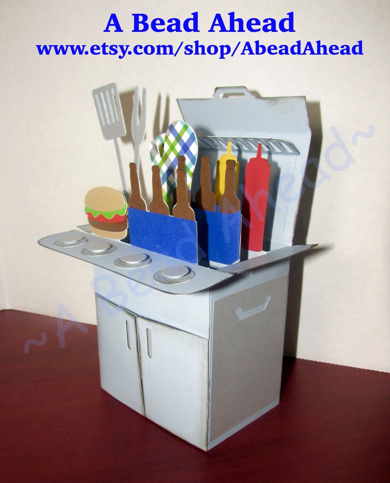 Barbecue Grill Card for Father's Day 3D Pop-up Greeting - Etsy