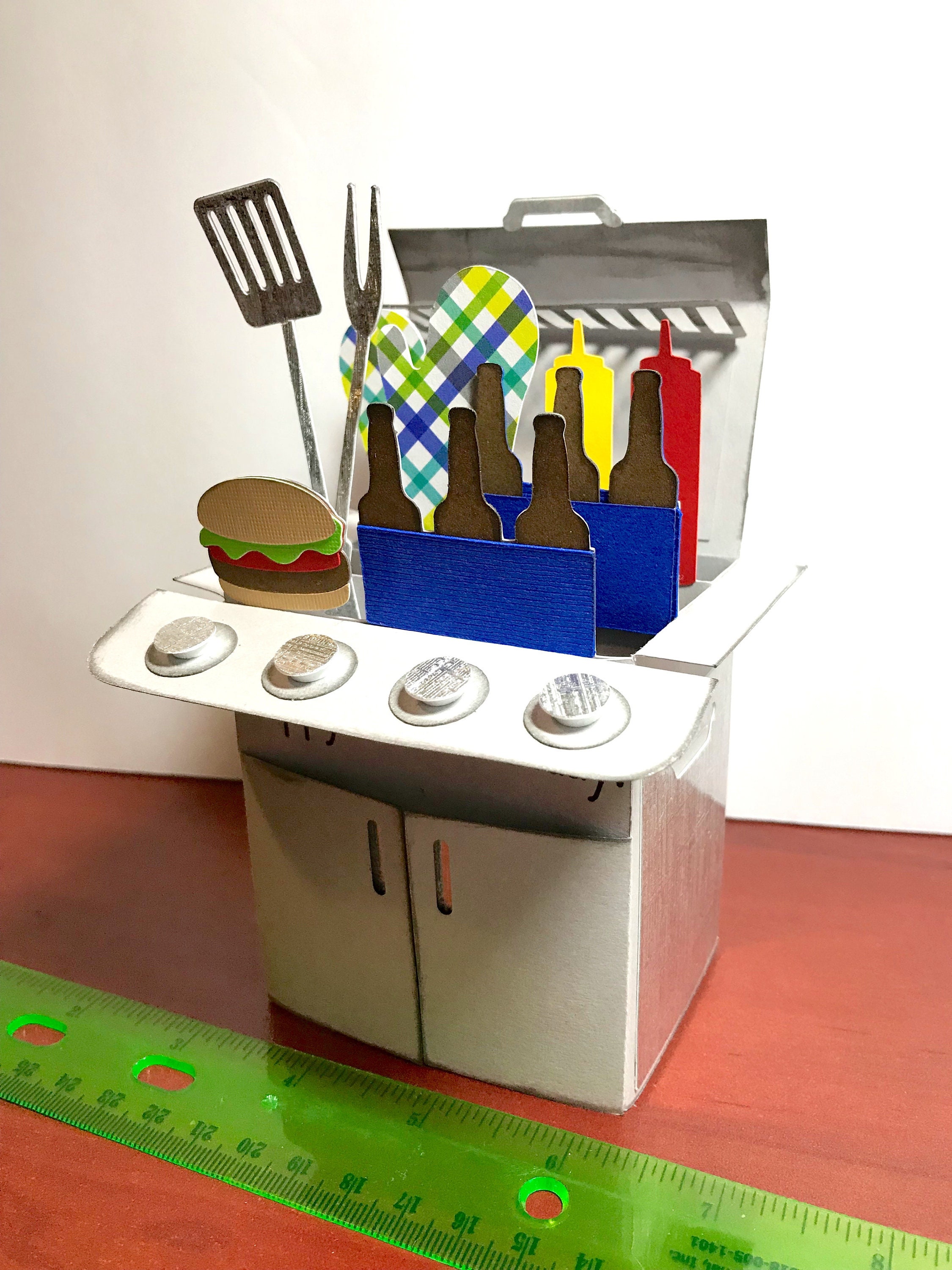 Barbecue Grill Card for Father's Day 3D Pop-up Greeting - Etsy