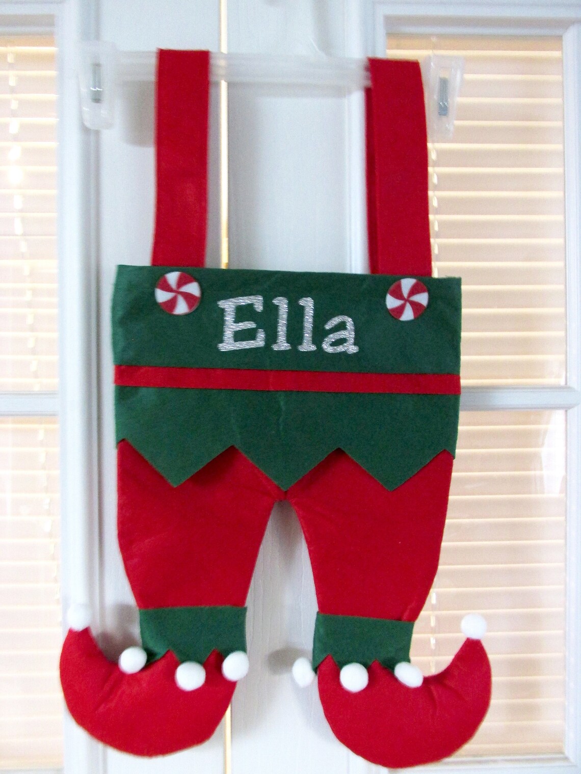 Cute Elf Pant Stocking Personalized Holiday gift for entire | Etsy