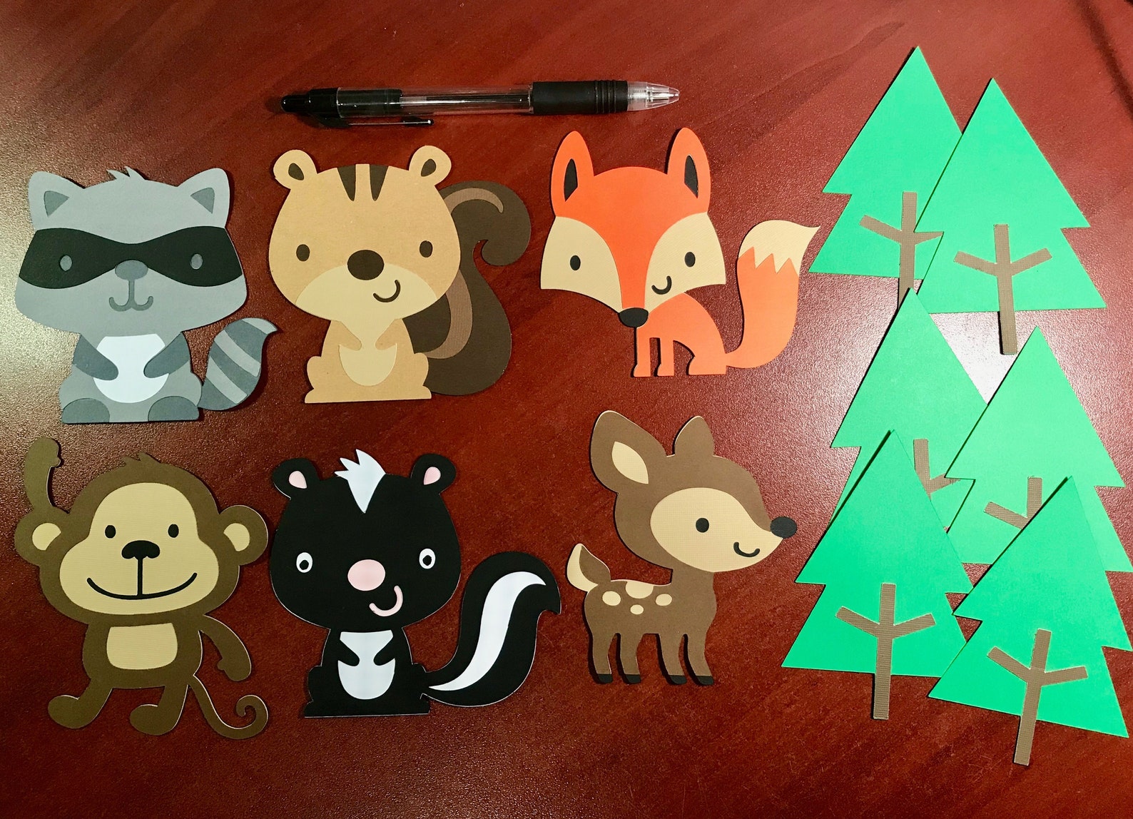Woodland Critter Die Cuts for Decoration Handmade Layered Cut - Etsy