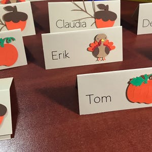 Fun Personalized Name Place Cards for Thanksgiving Dinner Table - Etsy