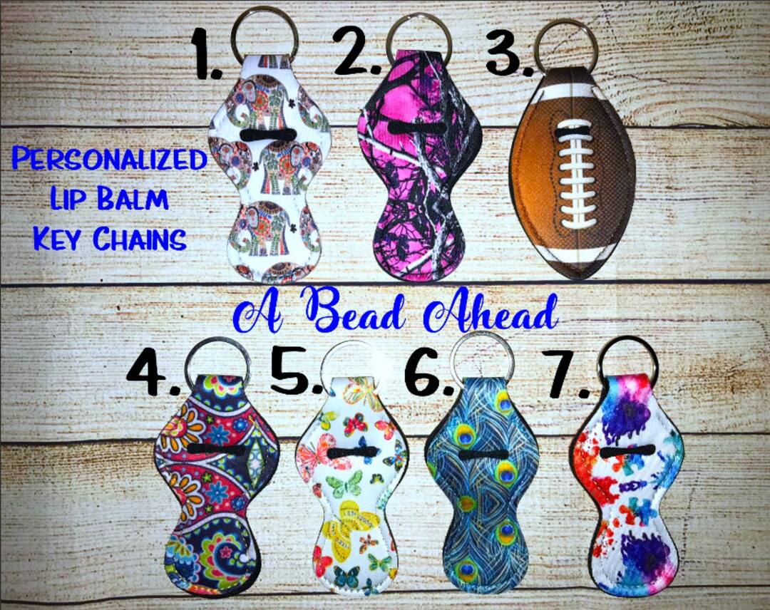 Personalized Lipstick Keychain Gift, Lip Balm Holder, Elephants ...