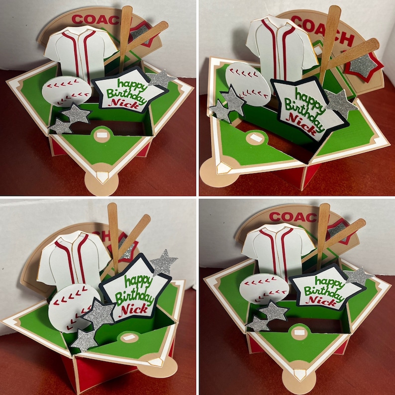 Baseball Pop up Card for Birthday, Fun for Father's Day - Etsy