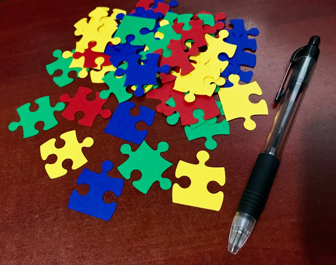 Puzzle Piece Confetti, Autism Awareness Table Scatter, Birthday Party ...