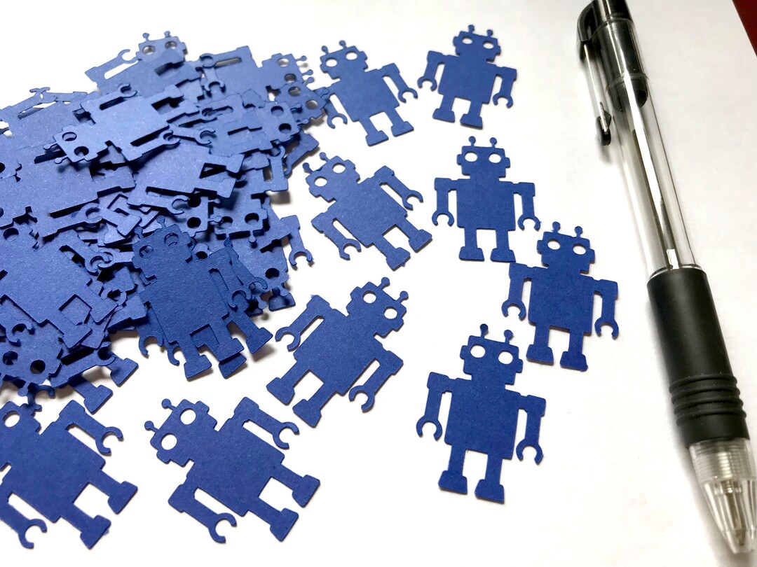 Robot Confetti, Die Cut Cardstock, Party Table Decor - Etsy