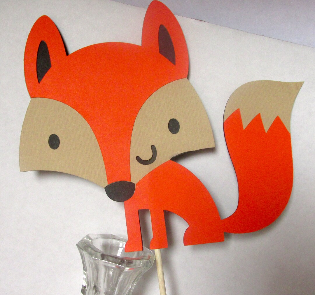 Fox Cake Topper Party Decorations for Baby Shower, Woodland Birthday ...