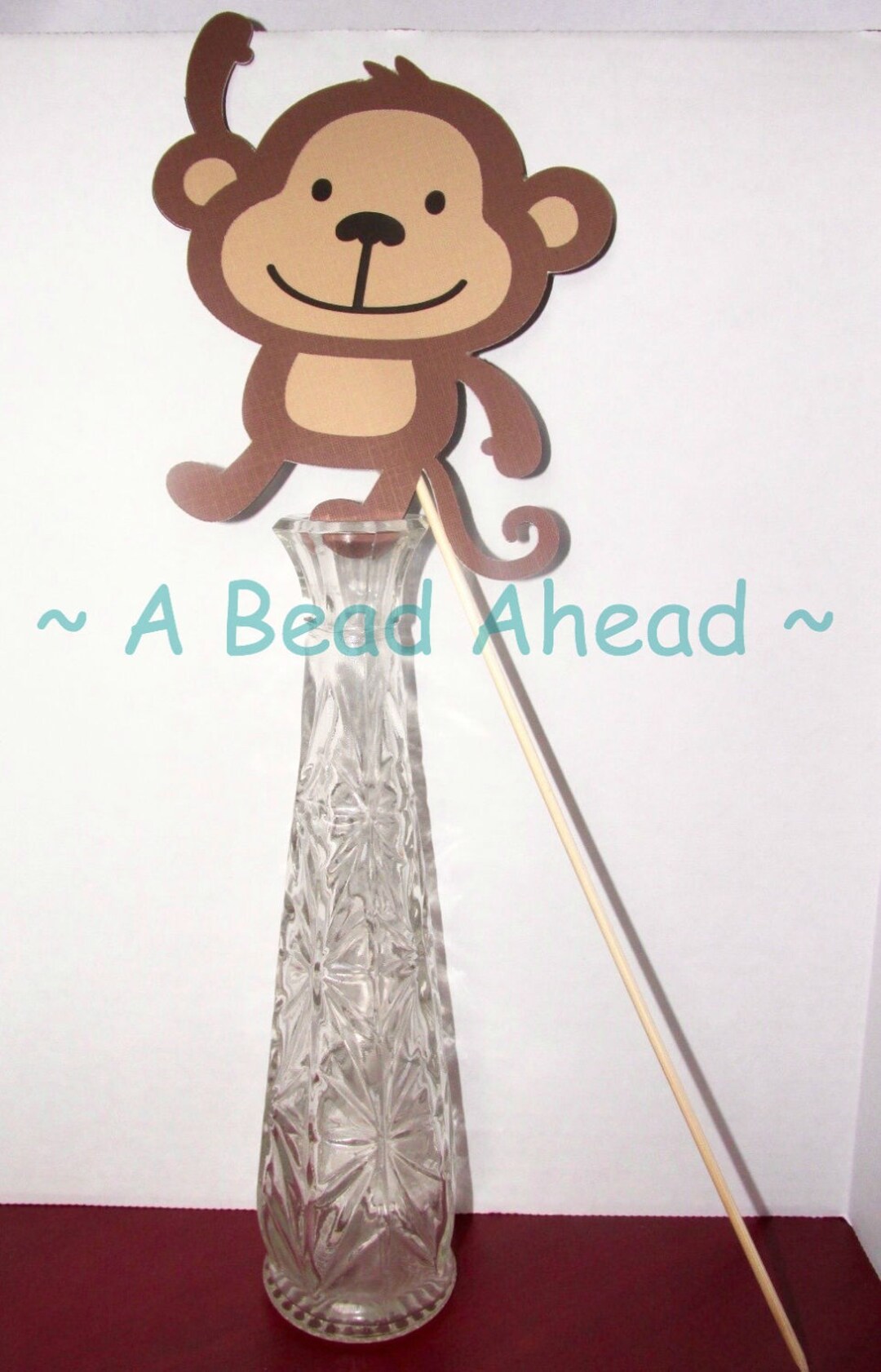 Monkey Cake Topper for Circus Themed Baby Shower, Animal Die Cut for ...