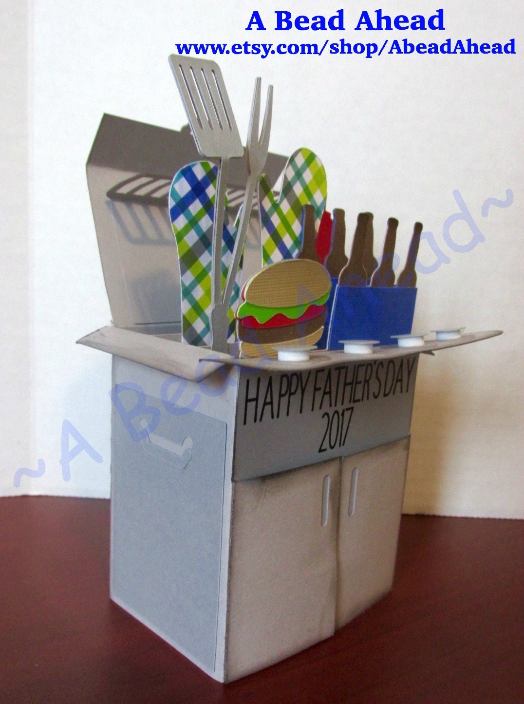 Barbecue Grill Card for Father's Day 3D Pop-up Greeting - Etsy