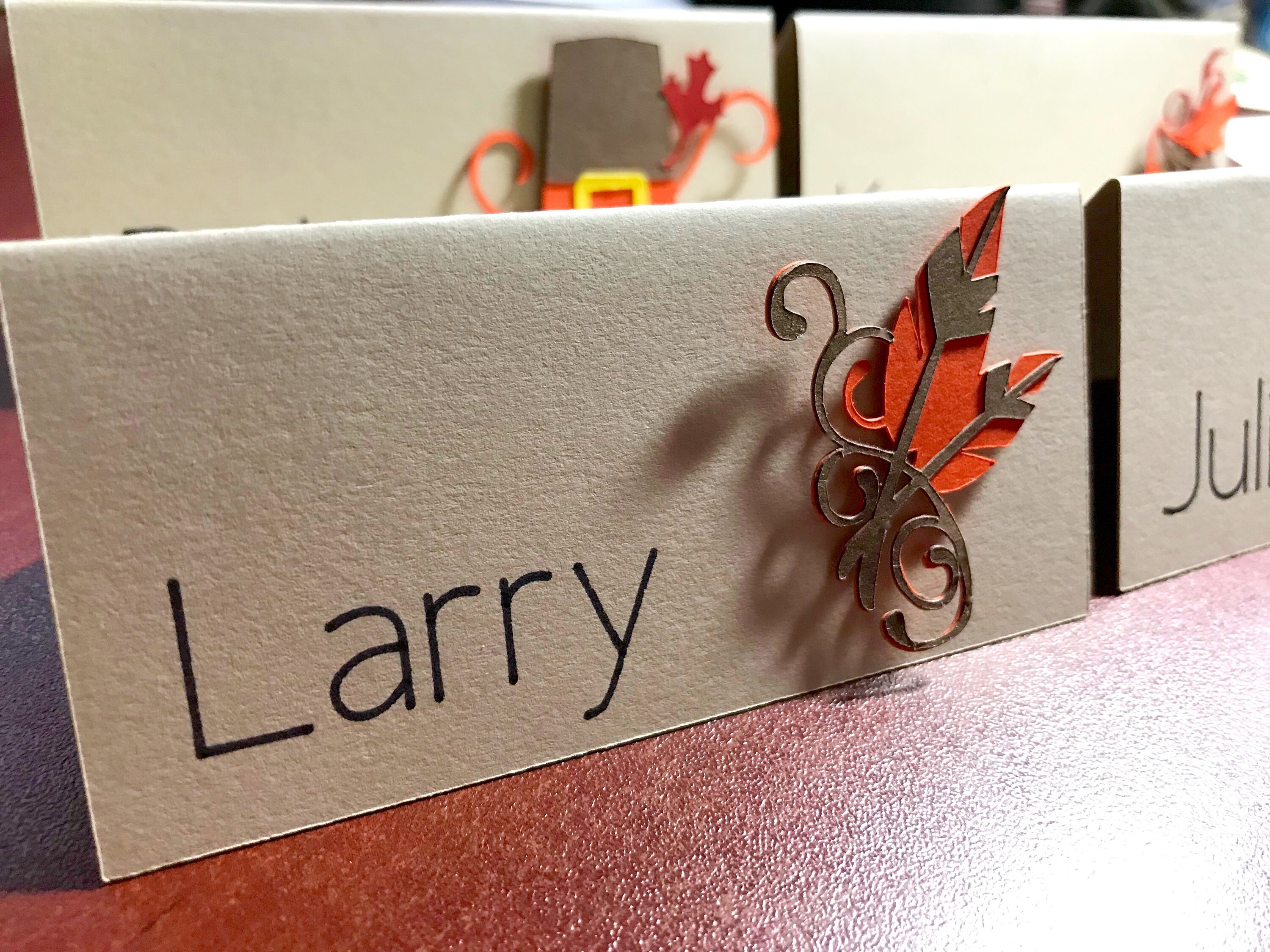 Name Place Cards for Thanksgiving Dinner Turkey Buffet Food | Etsy