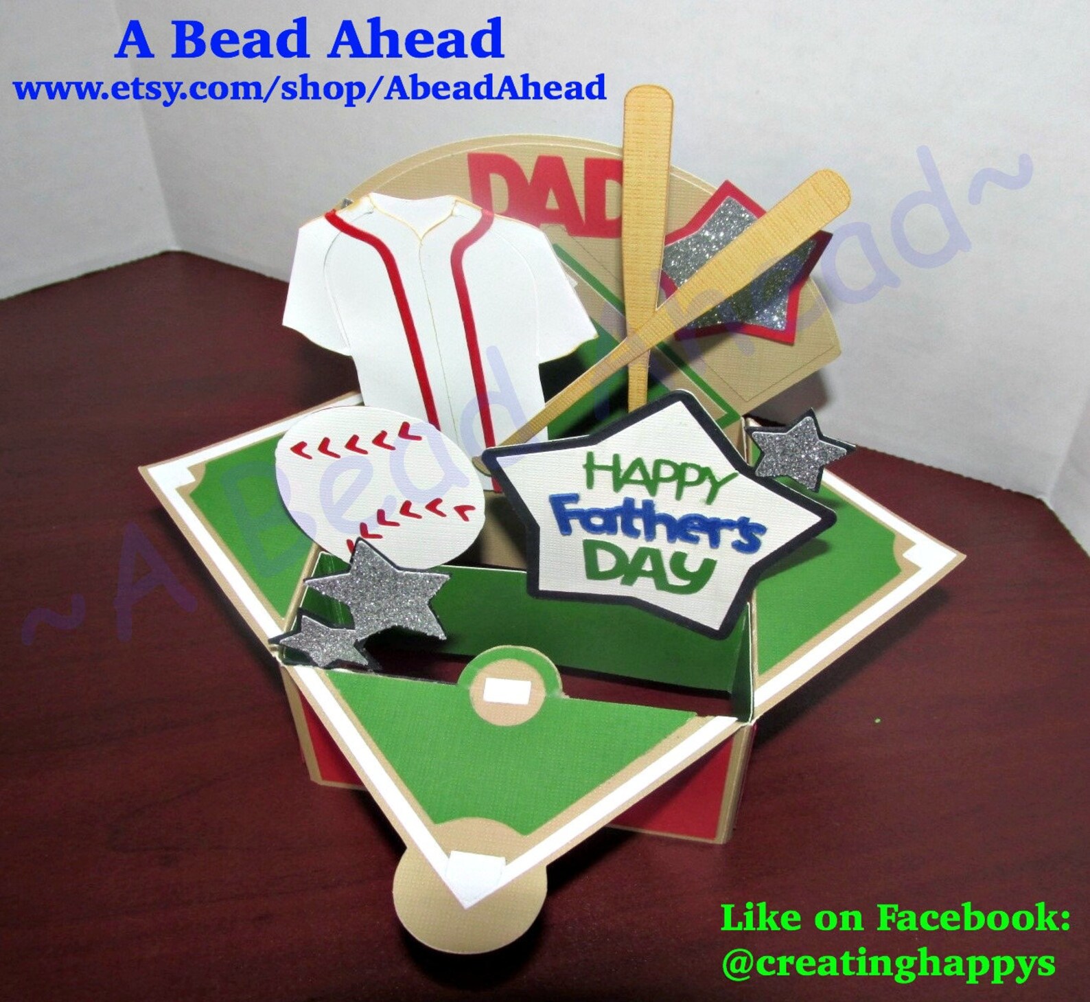 Baseball Pop up Card for Birthday, Fun for Father's Day - Etsy