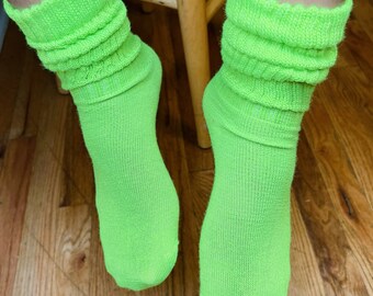 Lime Green Socks - Etsy