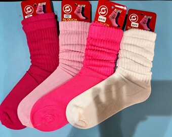 Hot Pink Slouch Socks - Etsy