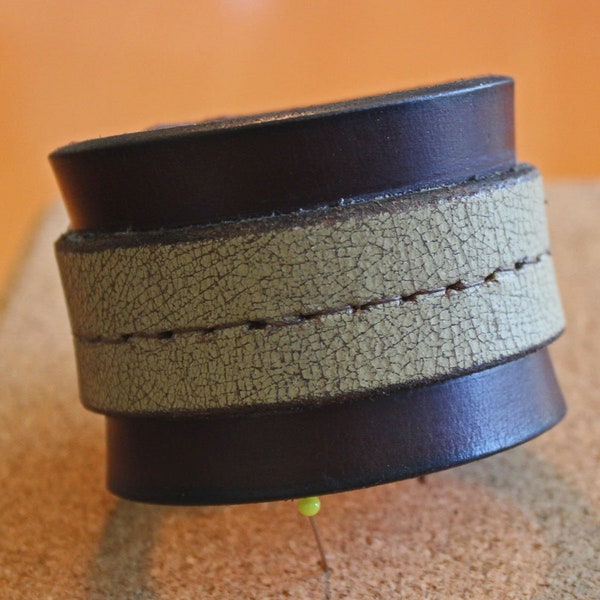 Upcycled Leather Cuff Bracelet - Etsy