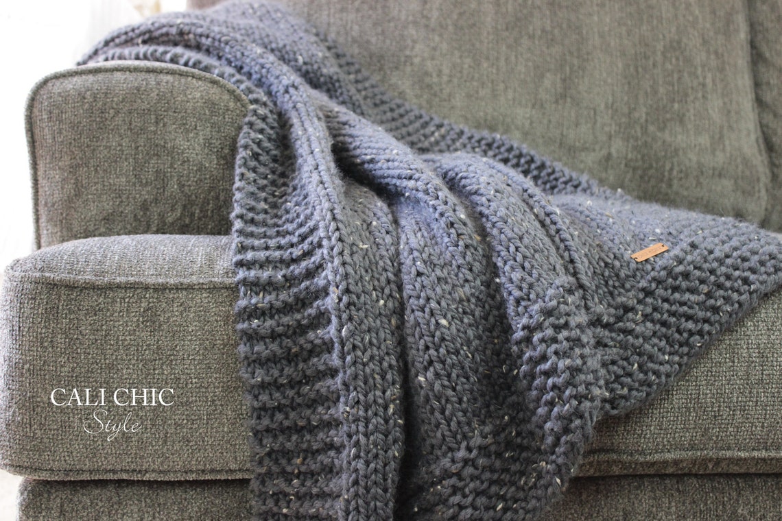 Beginner Knit Throw Blanket PATTERN 606 Throw Pattern Bear - Etsy