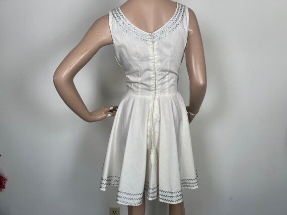 Vintage 1950s silver rick rack costume dress small 250 - Gem