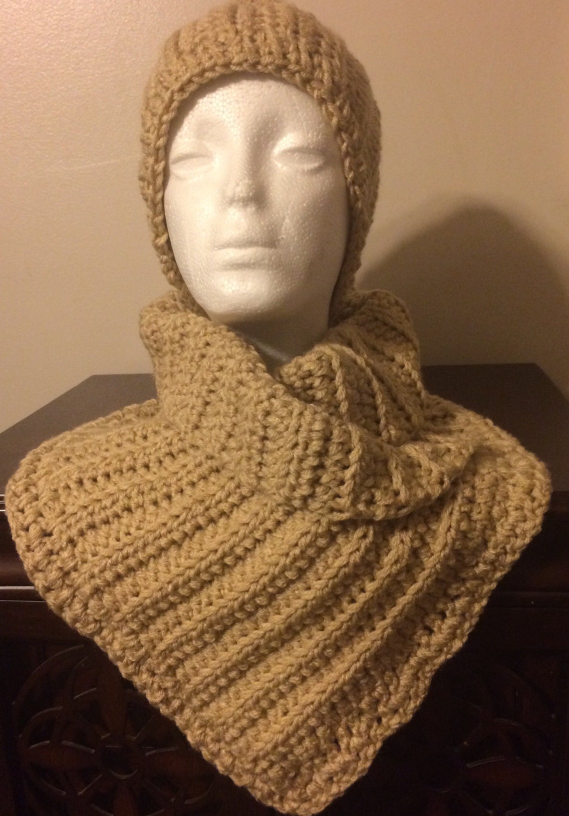 Crochet, cache-cou et oreille chauffe Beige - Etsy France