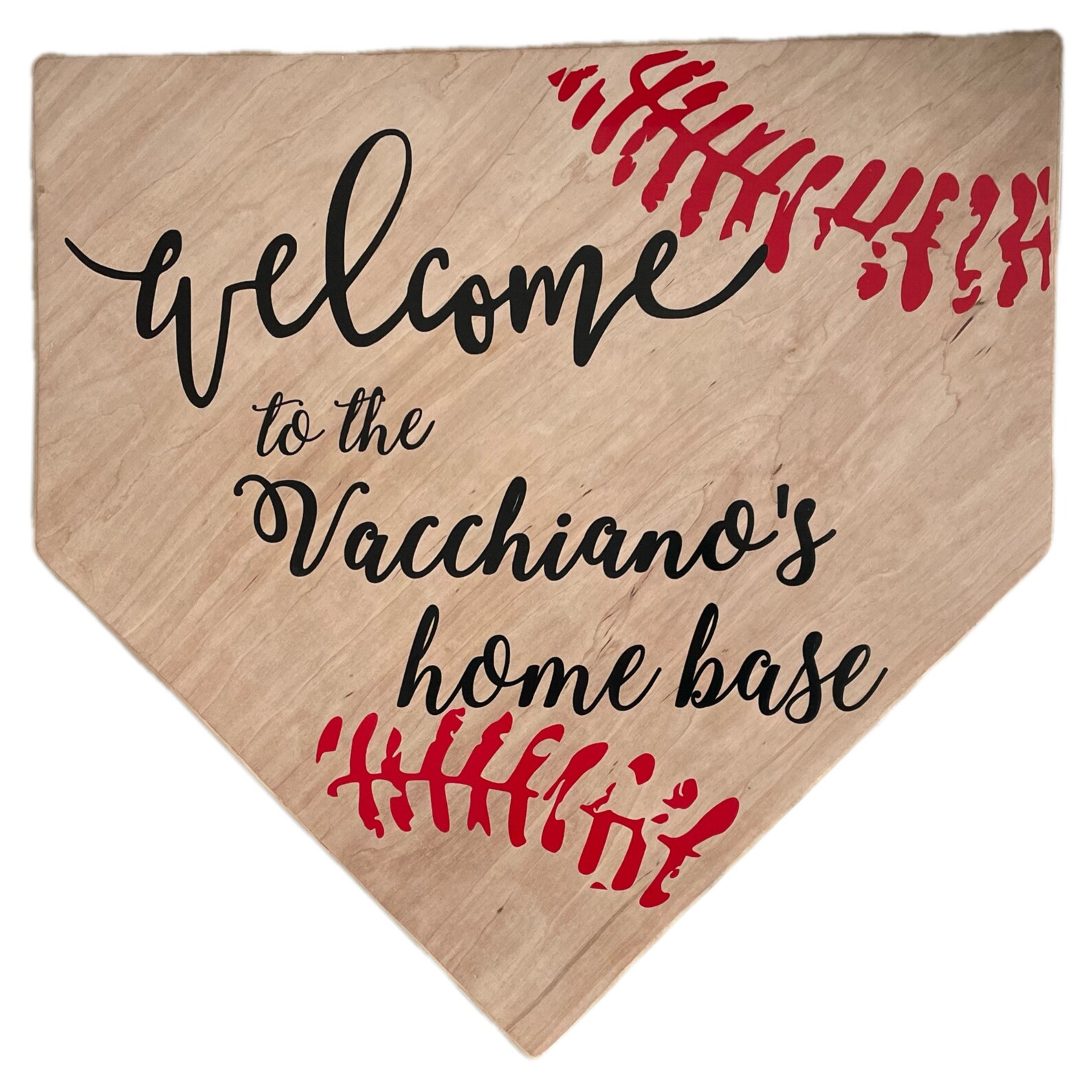 Personalized RAW WOOD Baseball Home Plate Sign - Etsy