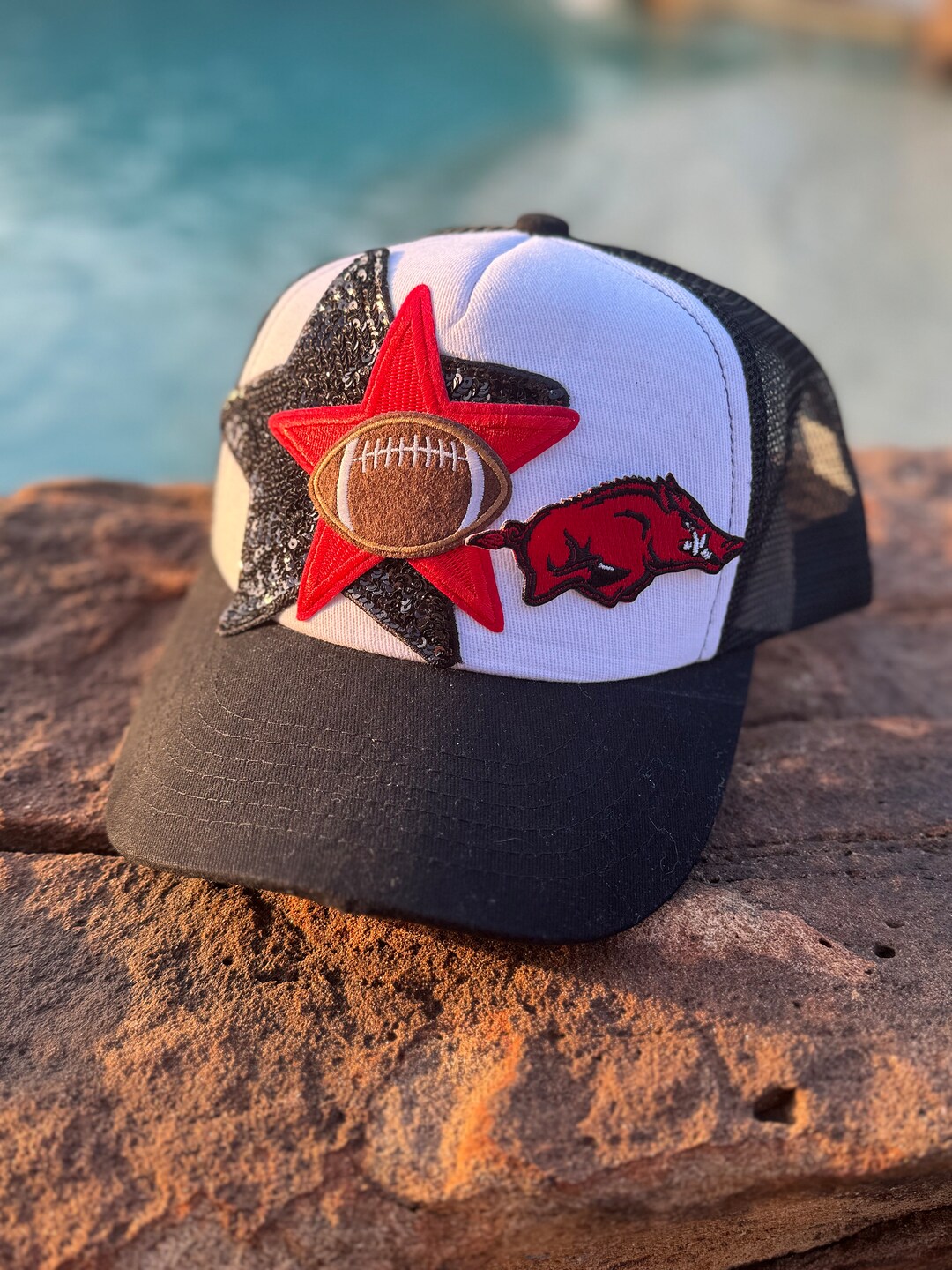 Razorback Football Trucker Cap - Etsy