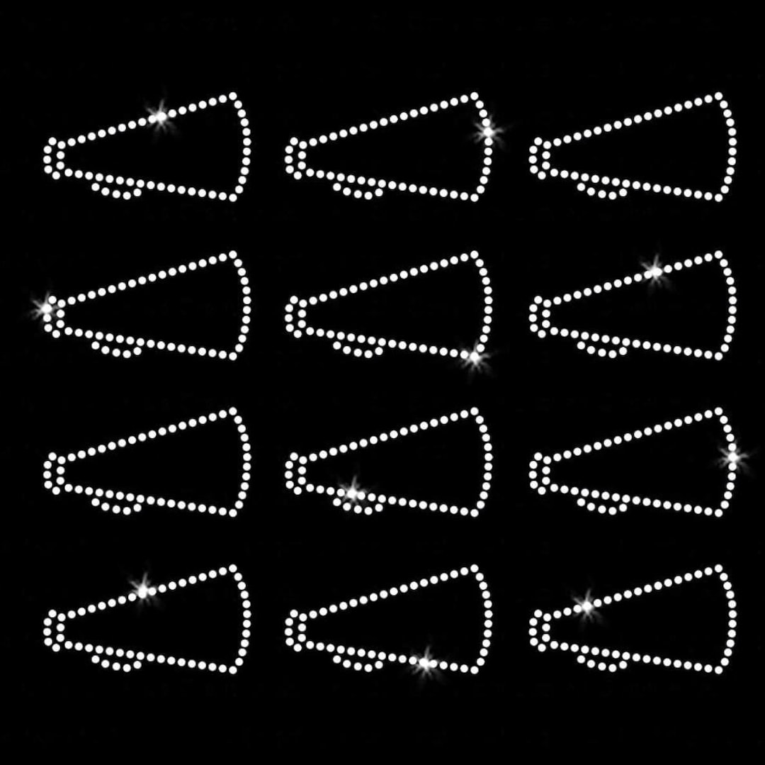 Rhinestone Cheer Megaphone Iron on Transfer - Etsy