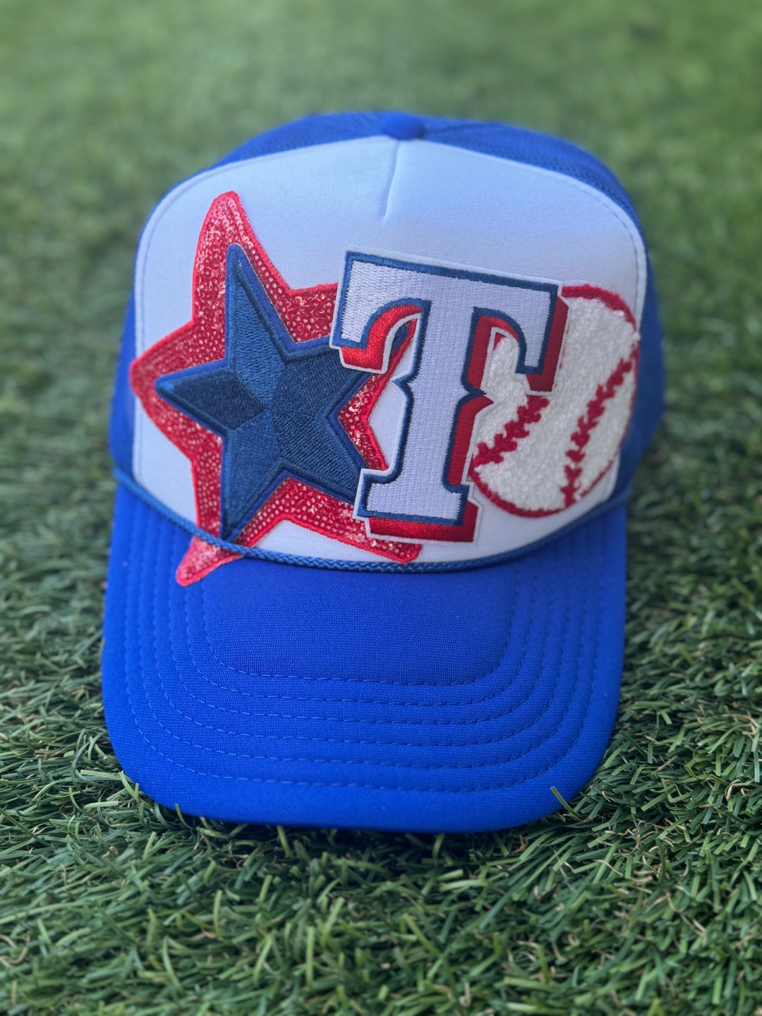 Texas Rangers Stars Baseball Patch Trucker Hat - Etsy
