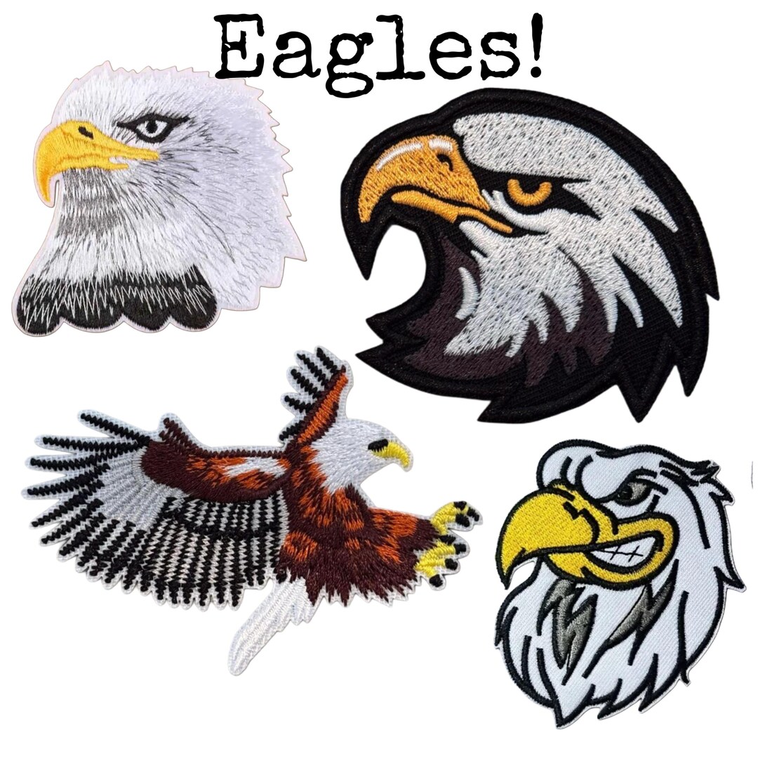 Eagle Mascot Iron on Patches - Etsy