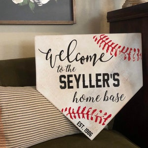 PERSONALIZED *NAME* BASEBALL Home Plate Sign - Etsy