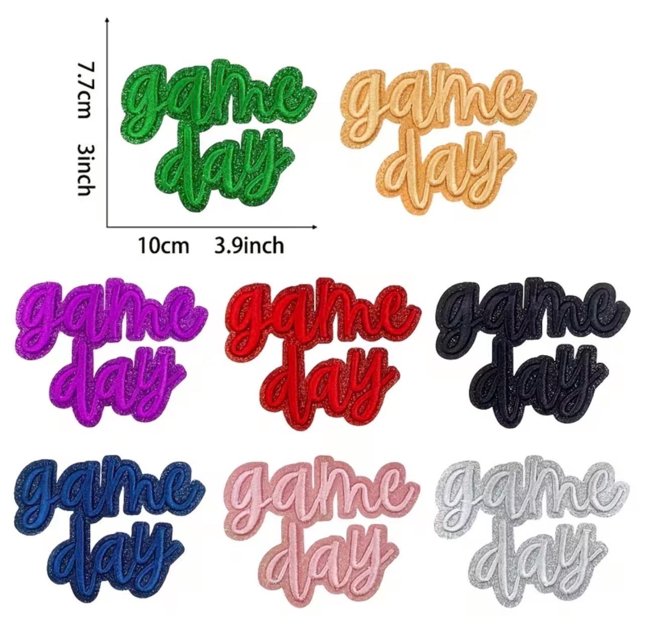 Game Day Iron on Glitter Patches - Etsy