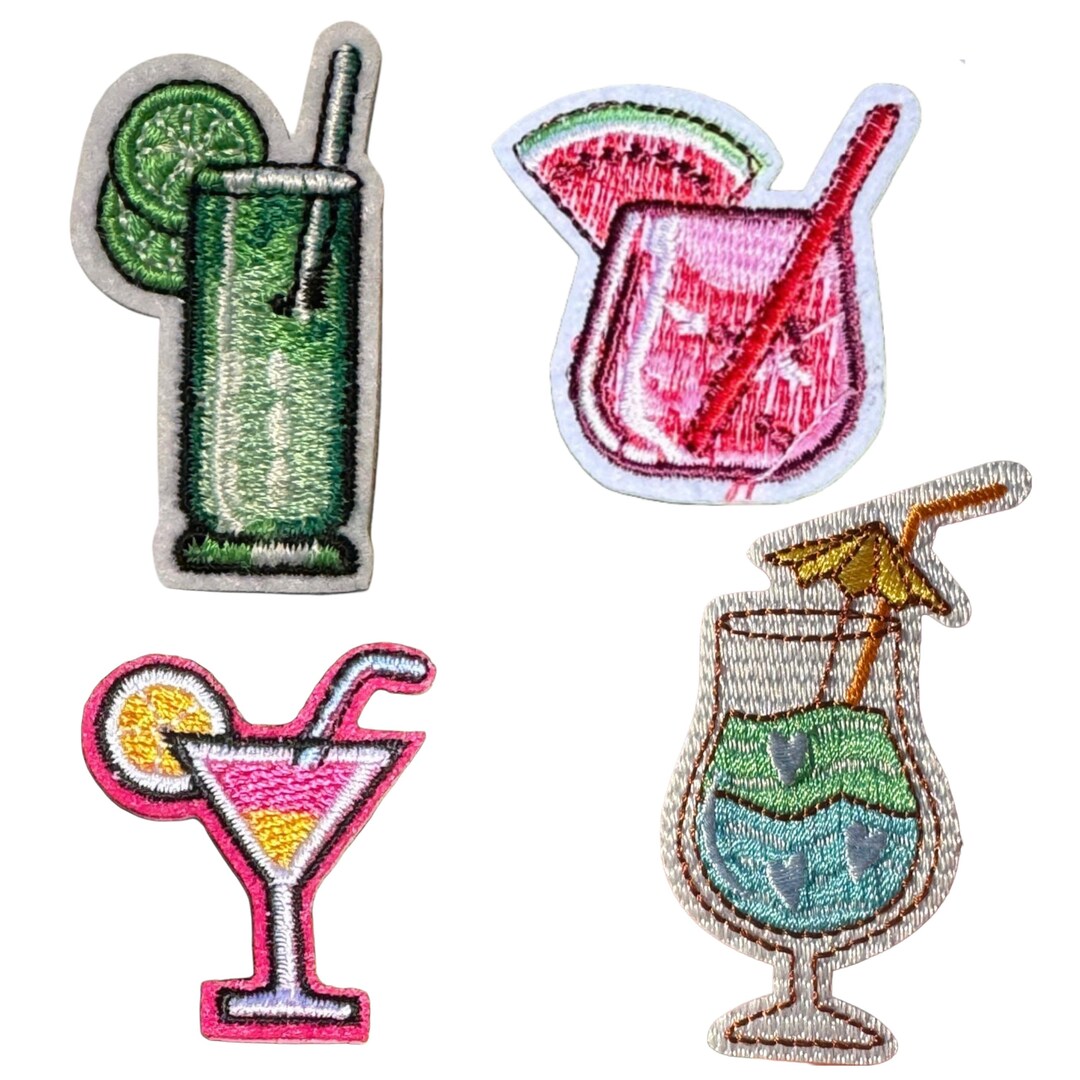 Cocktail Iron on Patches - Etsy