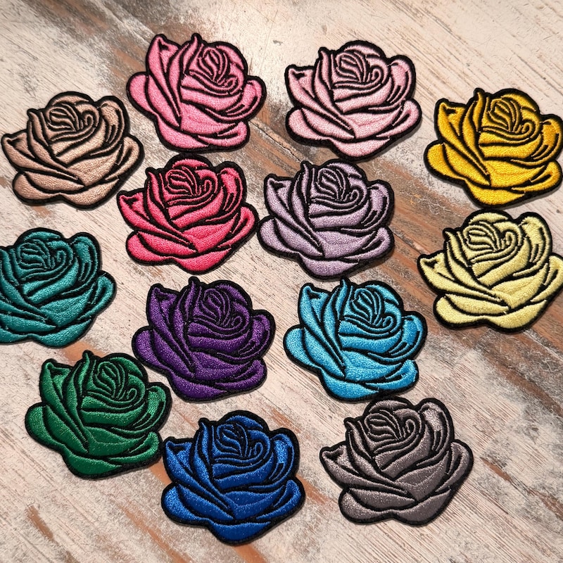Mini Iron on Rose - Etsy